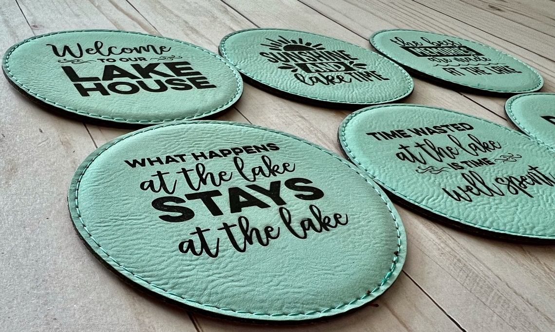 Lake Life Coasters Drink Coasters Bar Decor Lake House | Etsy