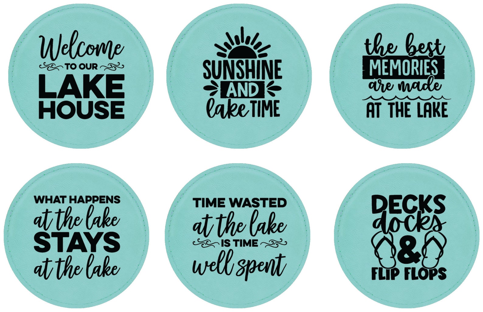 Lake Life Coasters Drink Coasters Bar Decor Lake House | Etsy