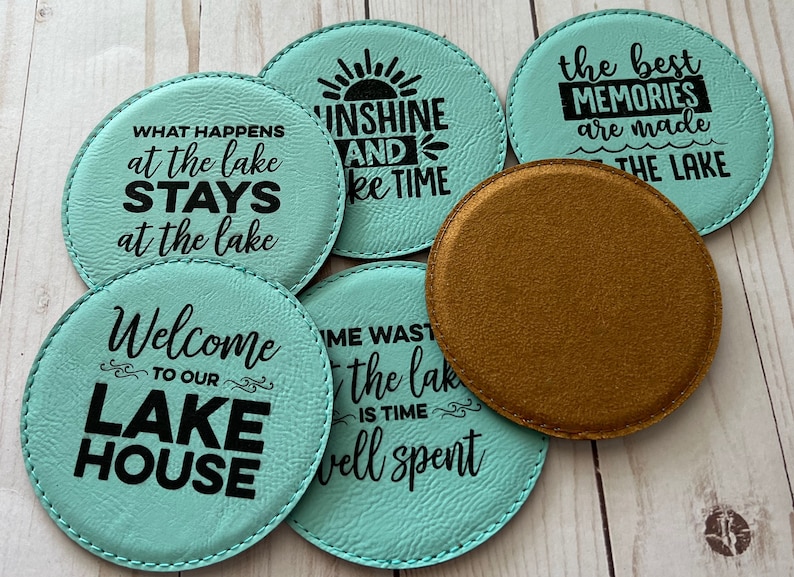 Lake Life Coasters Drink Coasters Bar Decor Lake House | Etsy