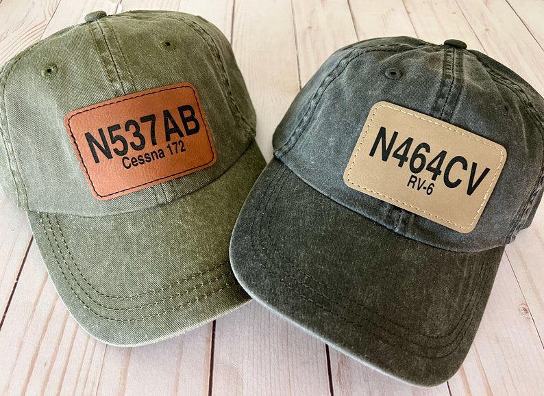 Tail Number Hat Gift for Pilot Baseball Cap Aviation - Etsy