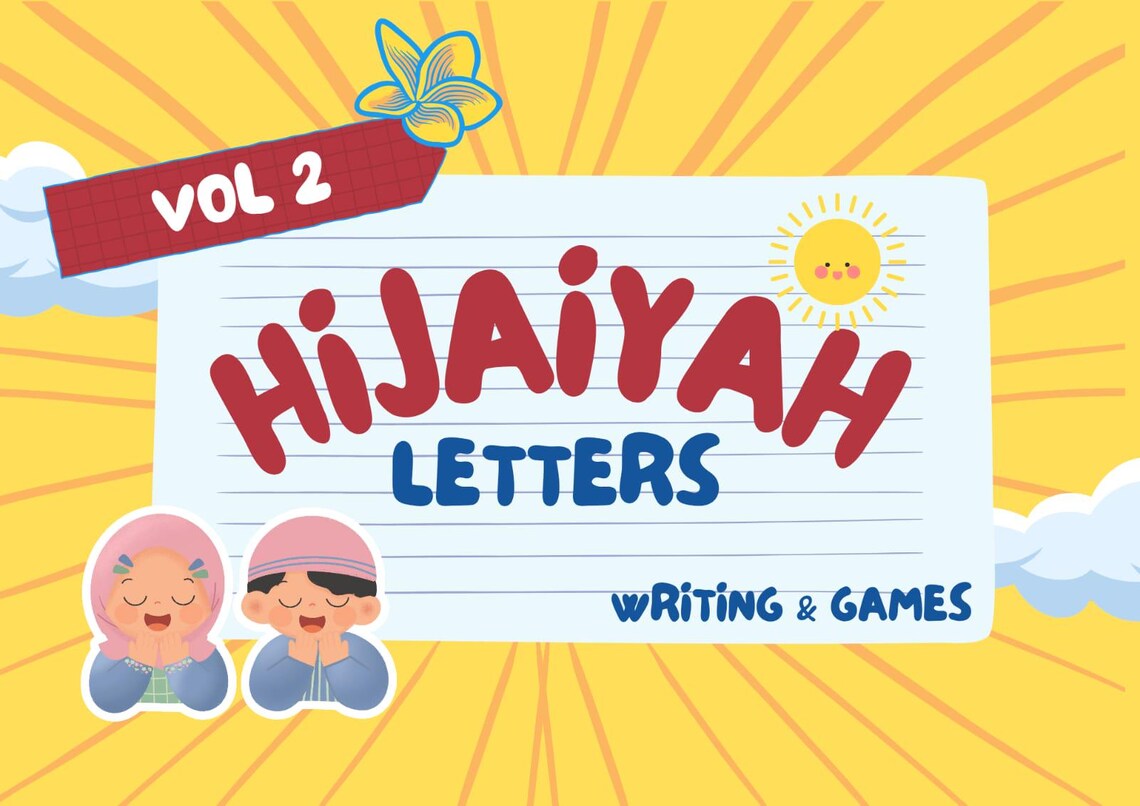 34 Pages | Hijaiyah Activity Book Vol 2 | Writing, Tracing, Coloring ...
