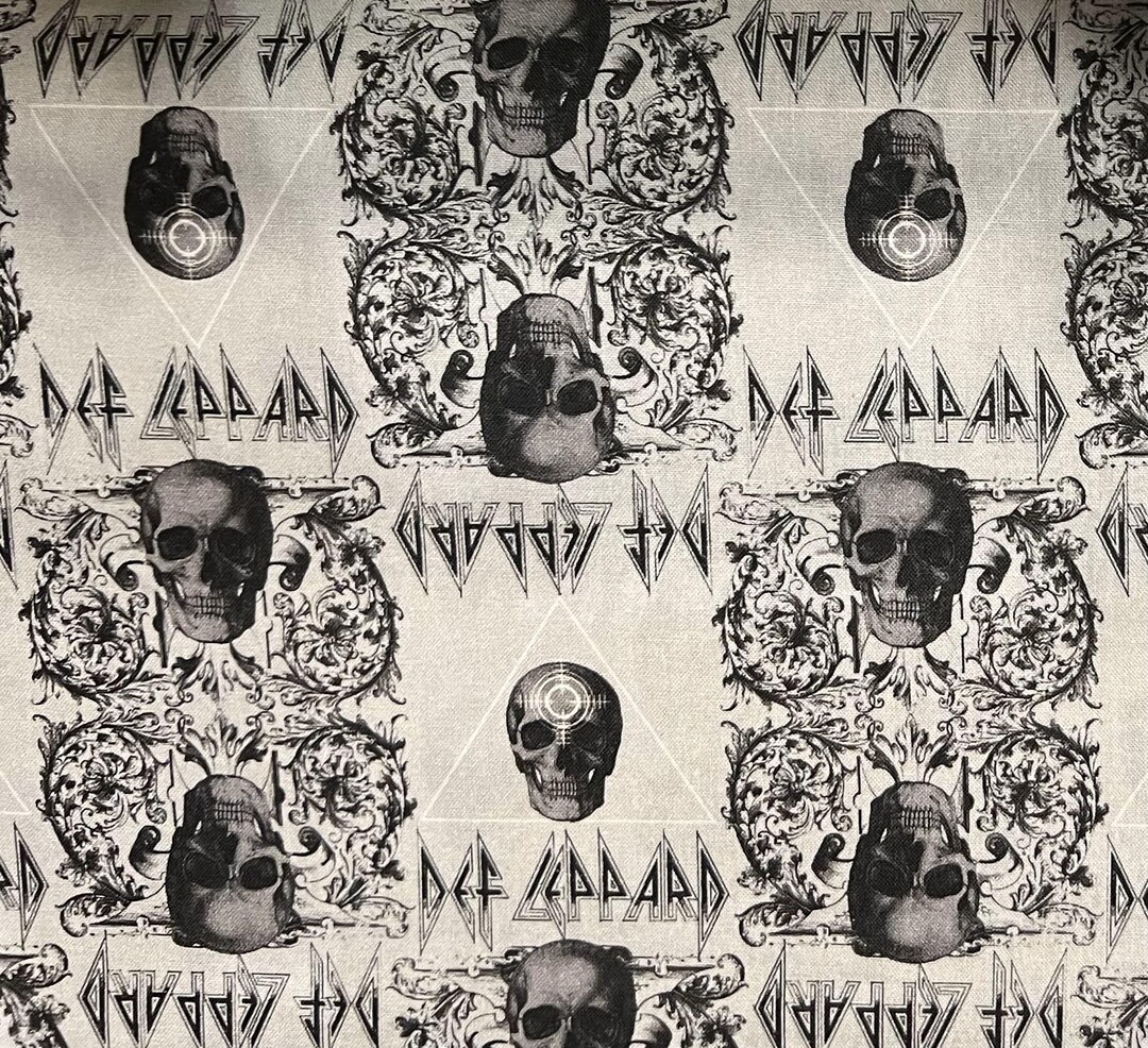 Def Leppard Skull Icon Design 100% Cotton Fabric - Etsy