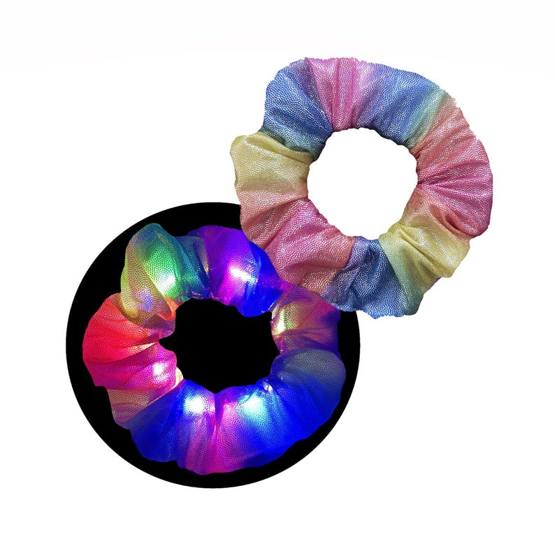 LED Light up Scrunchie Rainbow - Etsy