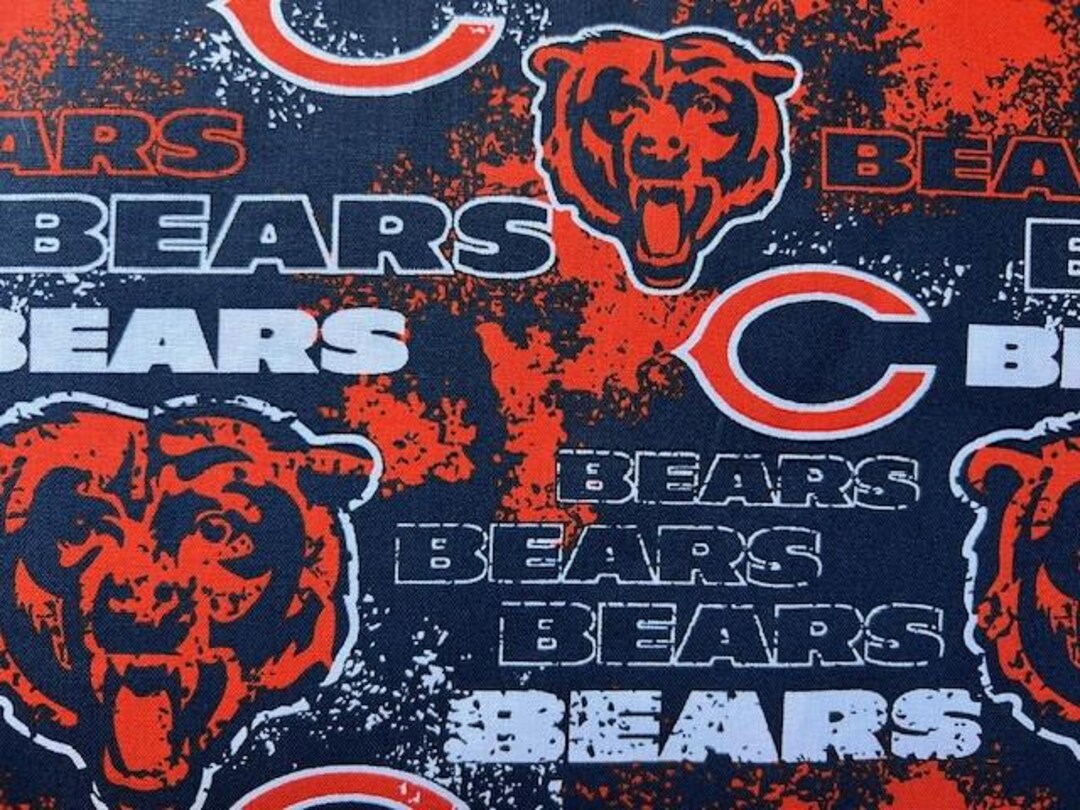 NFL Chicago Bears Distressed Blue Cotton Fabric 44in by the Yard - Etsy