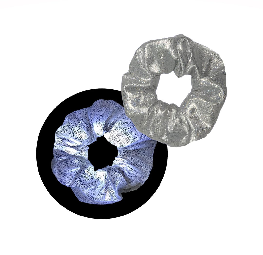 LED Light up Scrunchie Silver - Etsy