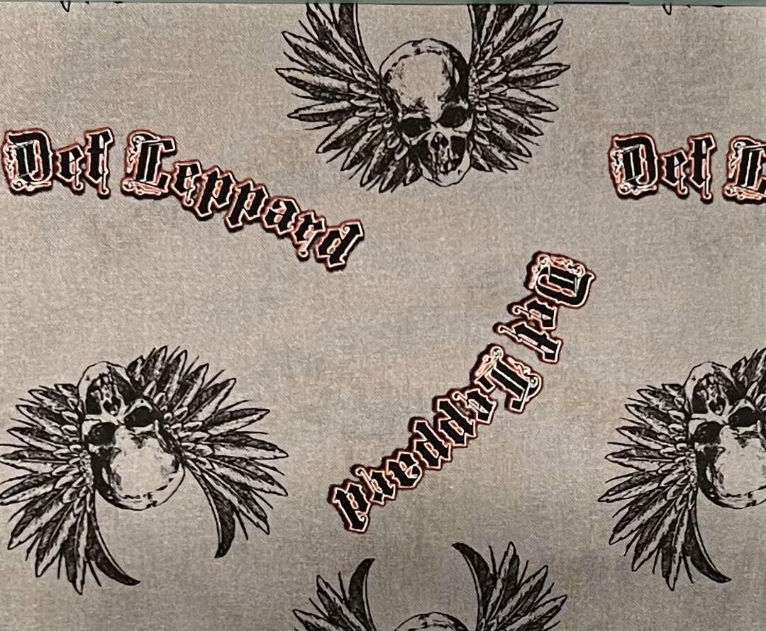 Def Leppard Skull Wings Design 100% Cotton Fabric - Etsy