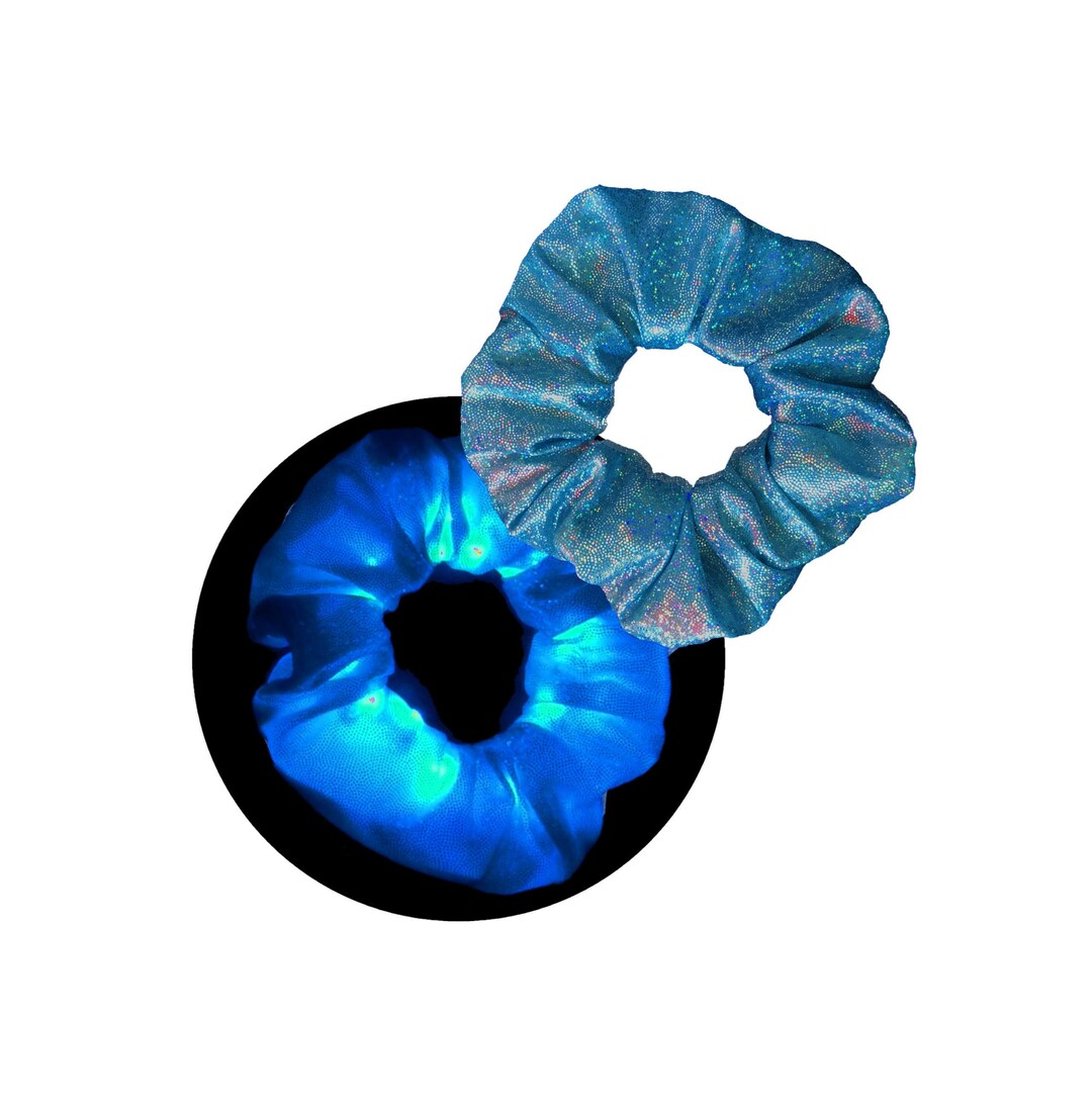 LED Light up Scrunchie Blue - Etsy