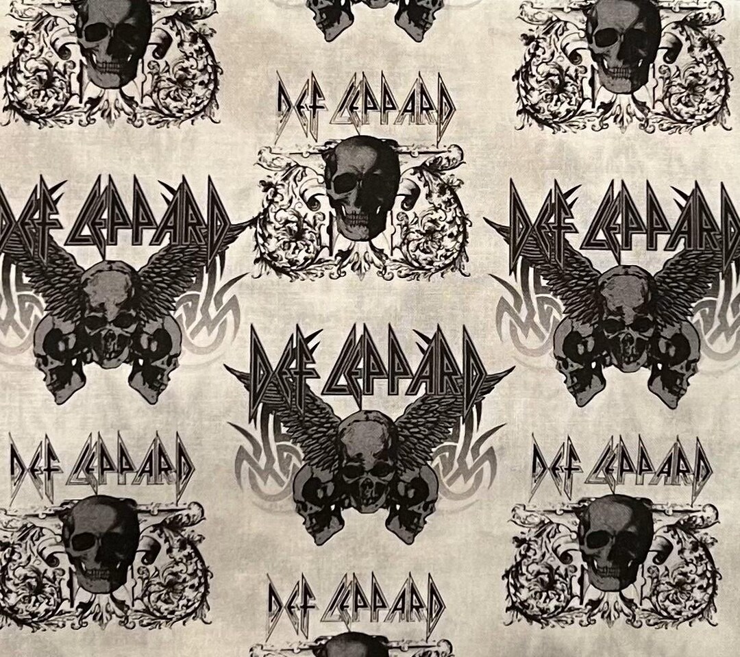 Def Leppard Skulls Design 100% Cotton Fabric - Etsy