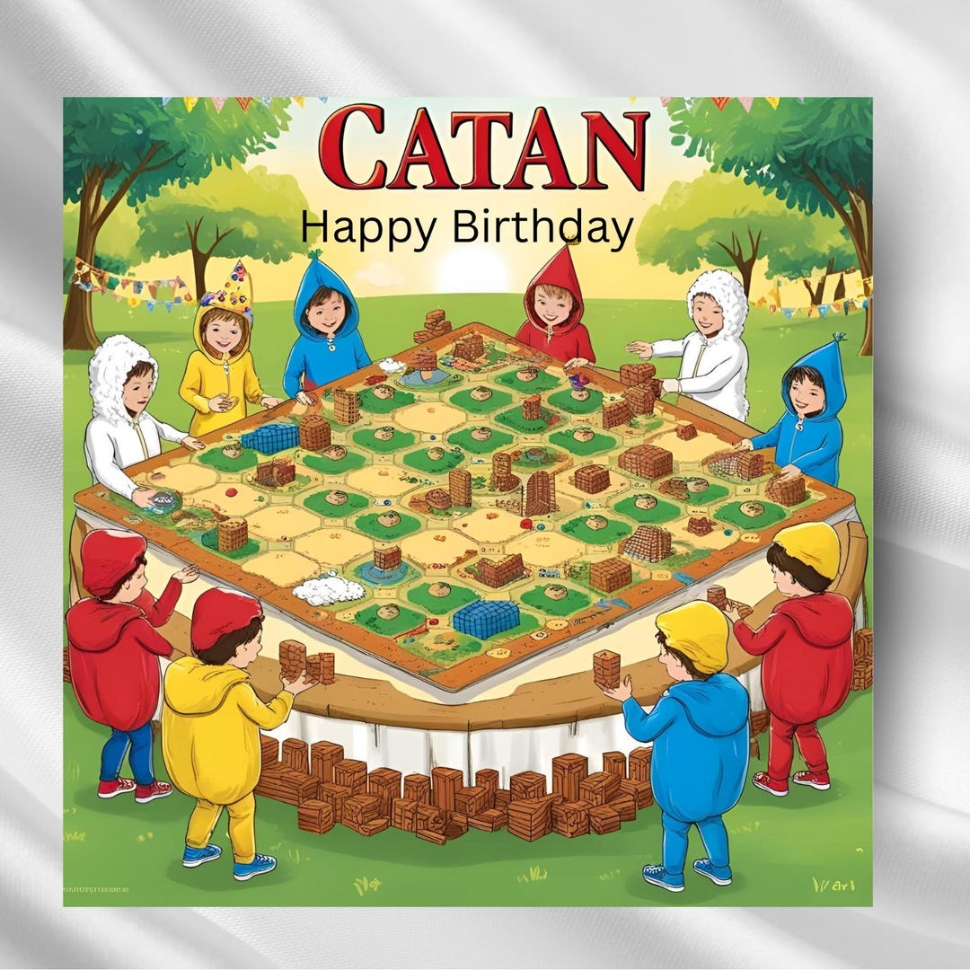 Catan Birthday Card PNG – Printable Board Game Greeting Card for ...