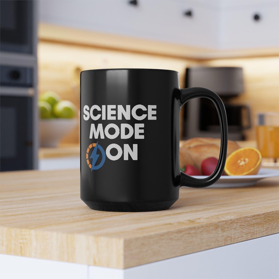 Science Mode on Mug – STEM Teacher Gift, Black Coffee Cup - Etsy
