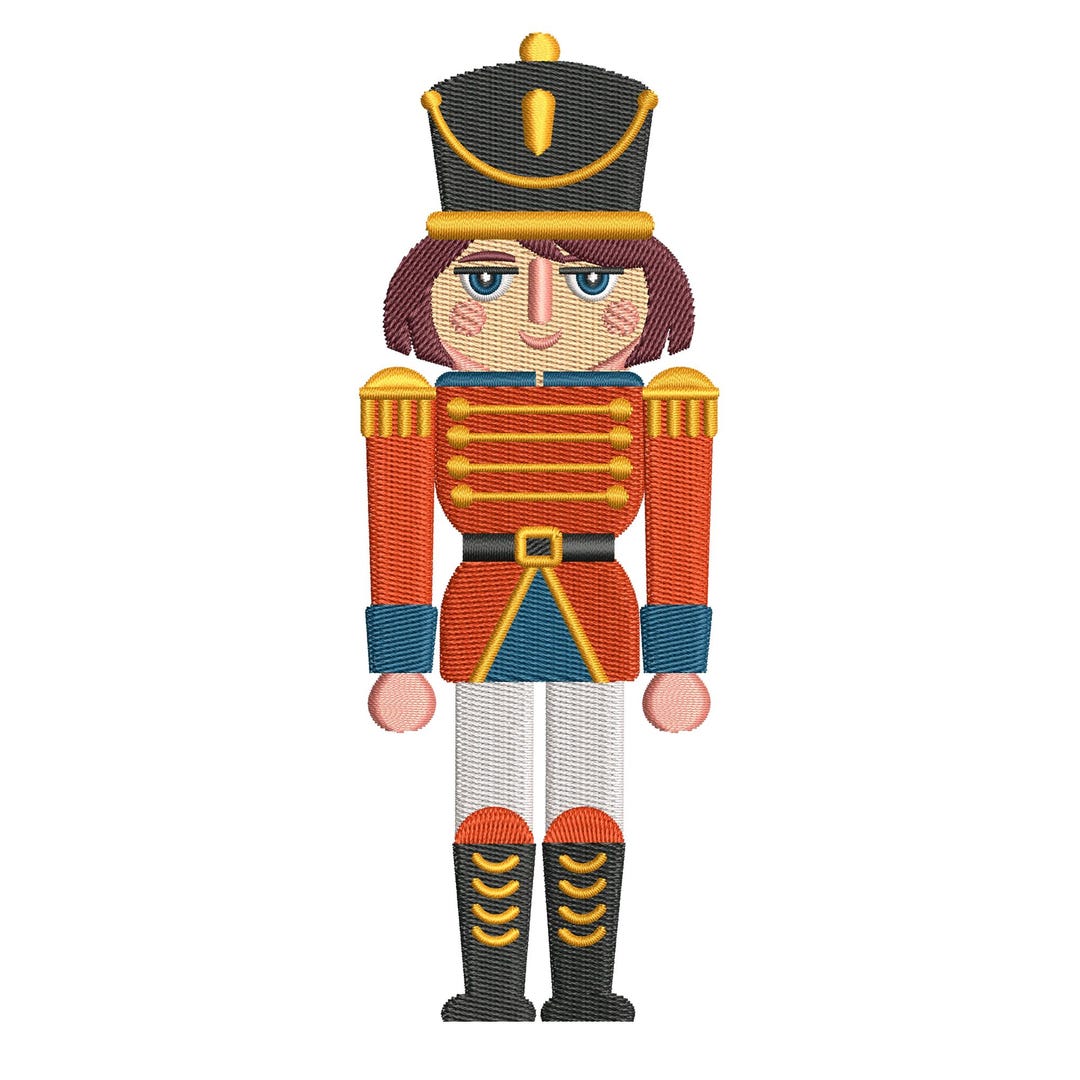 Female Nutcracker Soldier Embroidery Design, Christmas Decor, Vintage ...