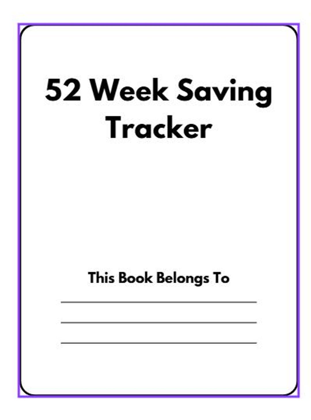 52 Week Savings Tracker | Printable Money Saving Challenge | Weekly ...