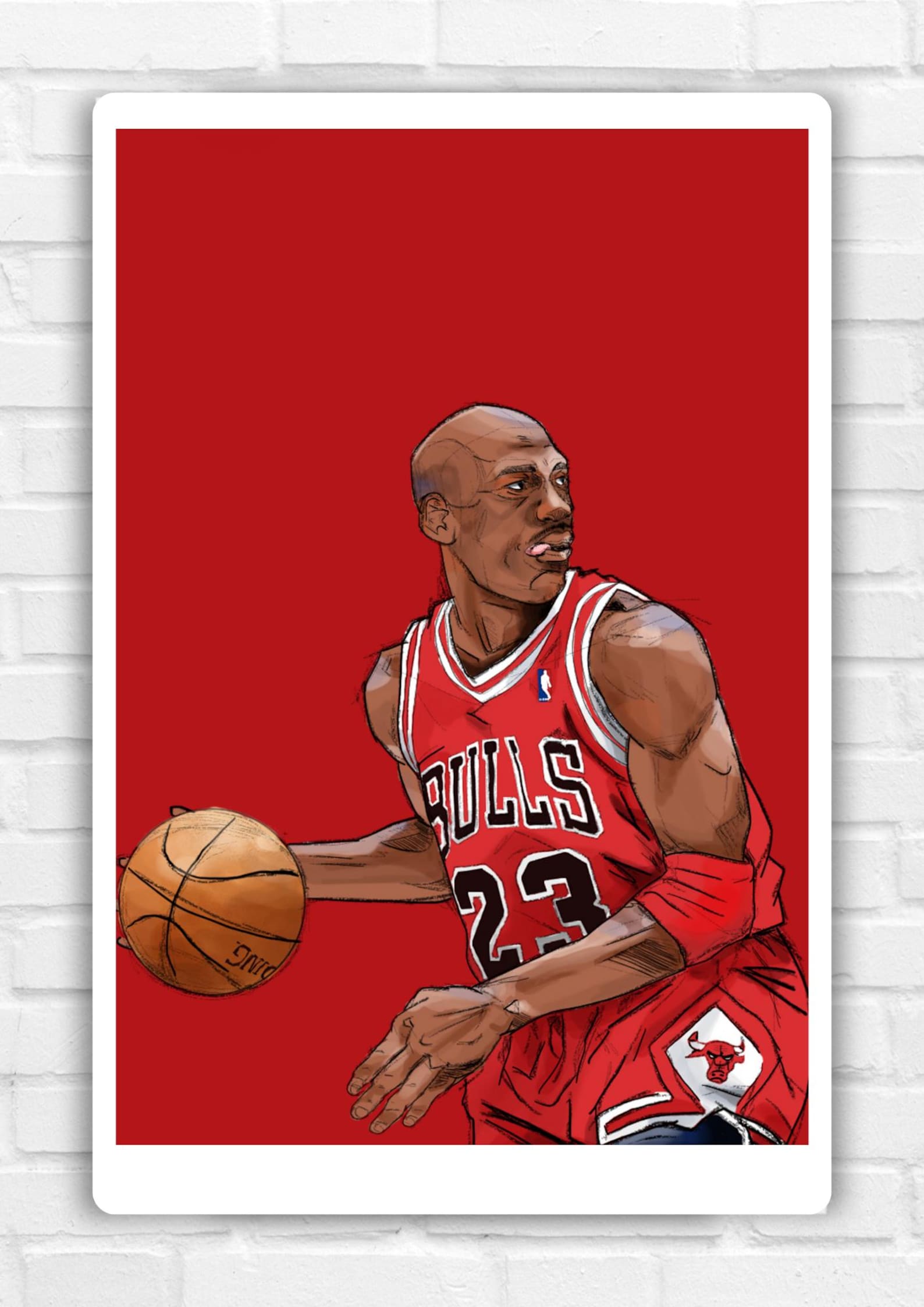 Michael Jordan Digital Art Print | Chicago Basketball Legend Poster ...