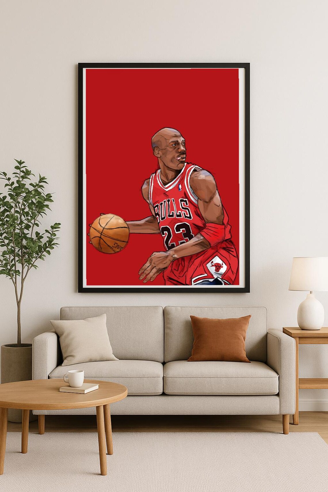 Michael Jordan Digital Art Print | Chicago Basketball Legend Poster ...