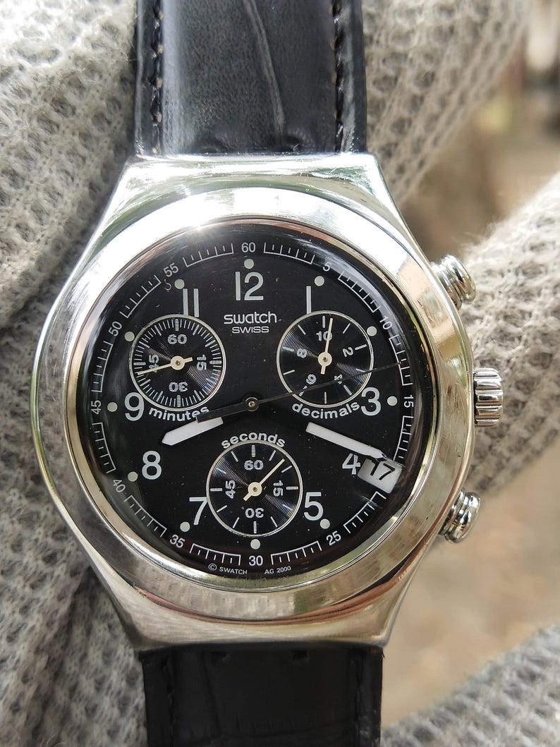 Vintage Swatch Irony V8 Chronograph Swiss Made Watch for Men's - Etsy