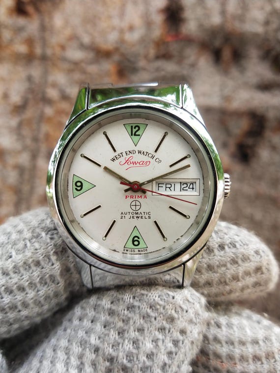 West End Watch Co Sowar Prima 21 Jewels Swiss Made Wa… - Gem