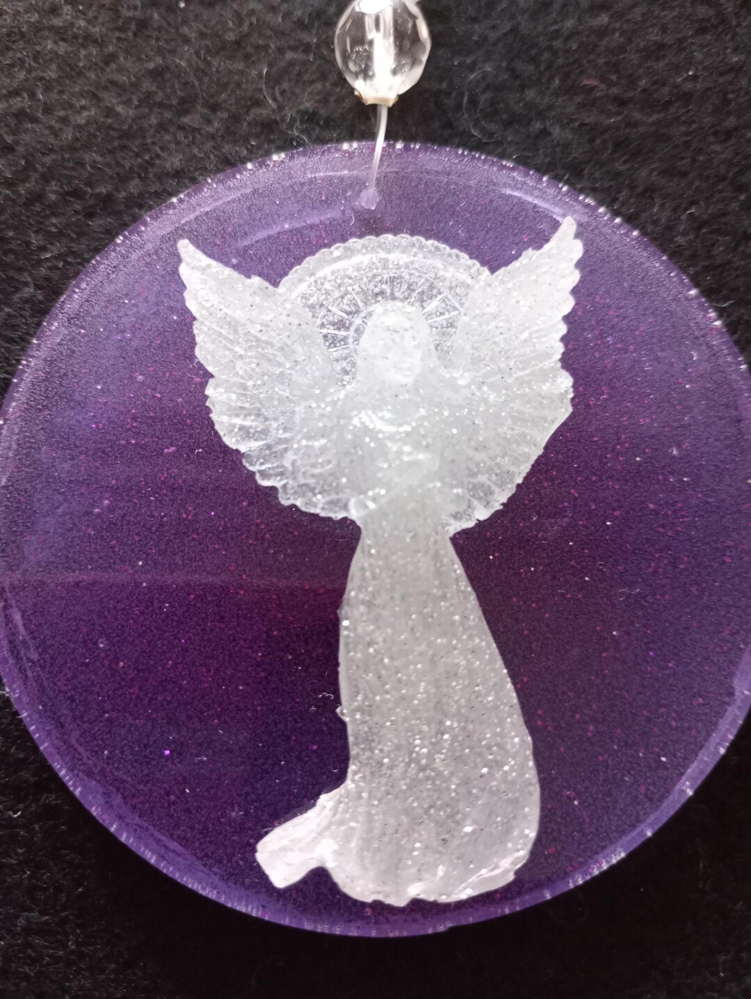 Handmade Archangel Gabriel on the White Ray Suncatcher With Faceted ...