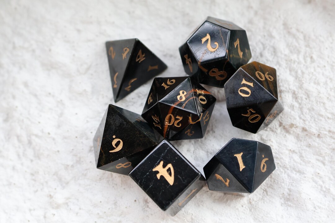 Blue Tigers Eye DND Dice: Root Chakra Healing Gemstone - Etsy