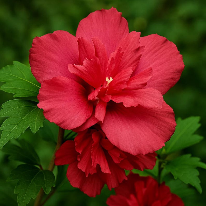 Live Double Red Althea – Rose of Sharon Hibiscus Plant | 6"–12" Starter ...