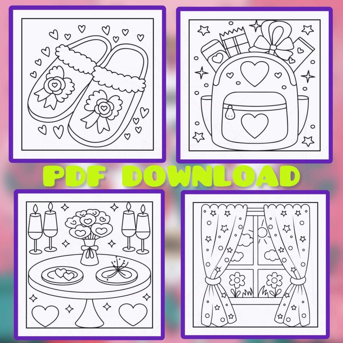Coco Wyo Cozy Love Digital Coloring Book Instant Download Cozy Coloring ...