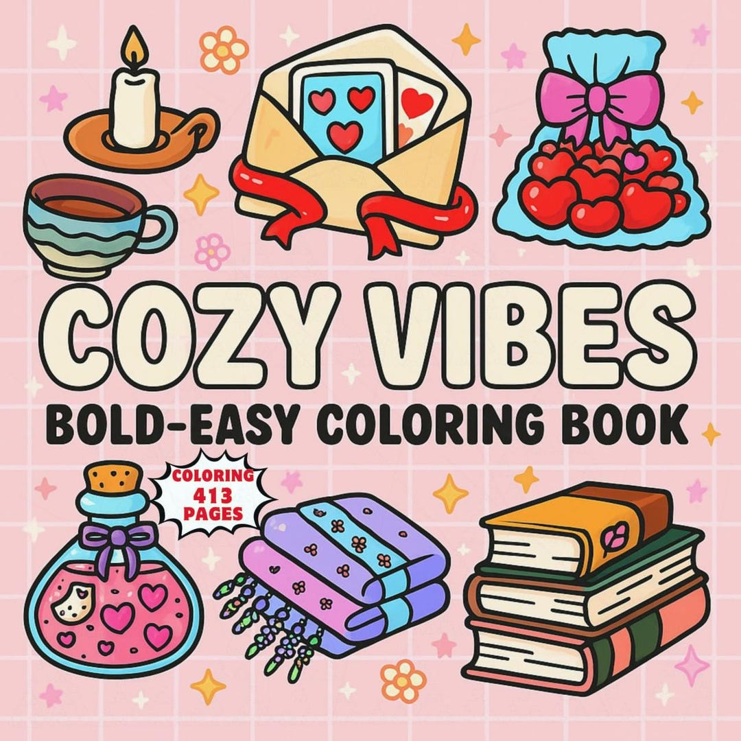 Coco Wyo Cozy Vibes Digital Coloring Book 413 Page Instant Download ...