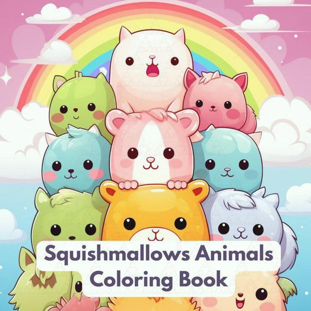Squishmallows Animals Coloring Book – 104 Pages, Cute Printable PDF ...