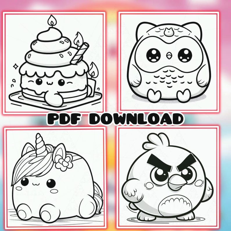 Squishmallows Animals Coloring Book – 104 Pages, Cute Printable PDF ...