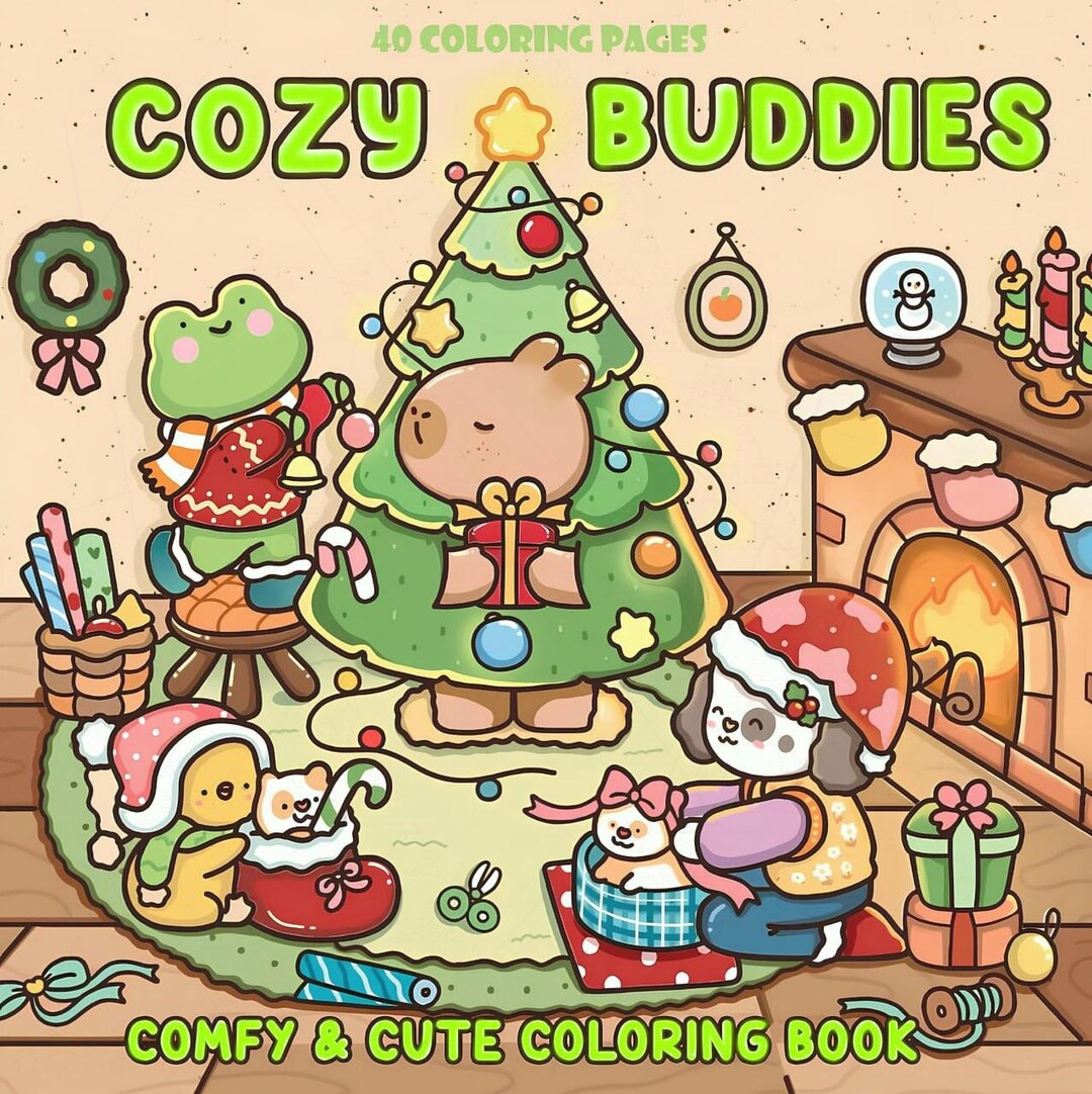 Cozy Buddies Coloring Book – 40 Comfy & Cute Pages | Fun Printable PDF ...