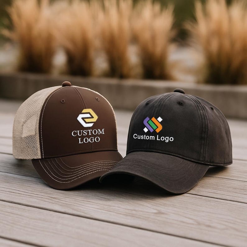 Custom Embroidered Trucker Hat: Personalized Text, Logo Baseball Cap - Etsy