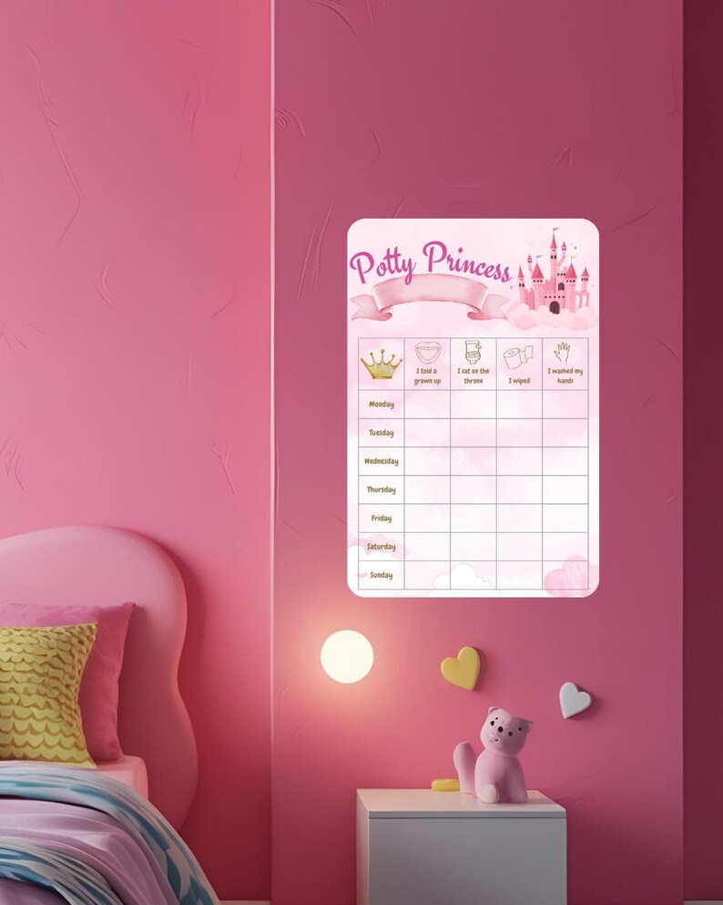 Princess Potty Chart - Etsy
