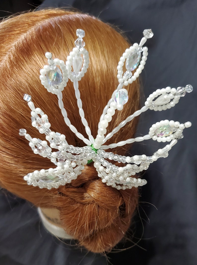 Handmade Tembleque Beaded Hairpiece Set (2) – Panamanian Folk Dance ...
