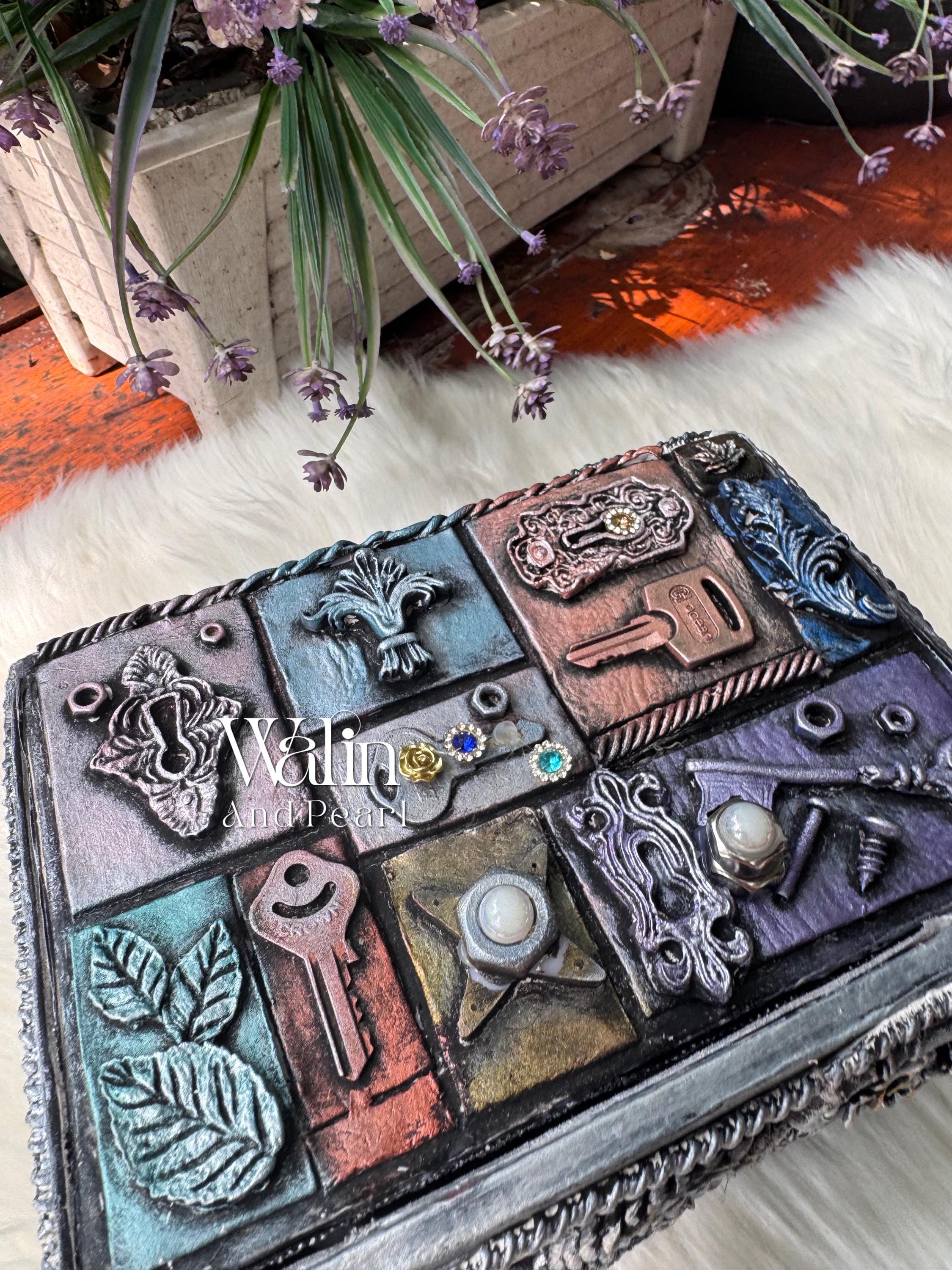 Gothic Keepsake Box With Keys & Vintage Texture – Fantasy Storage for ...