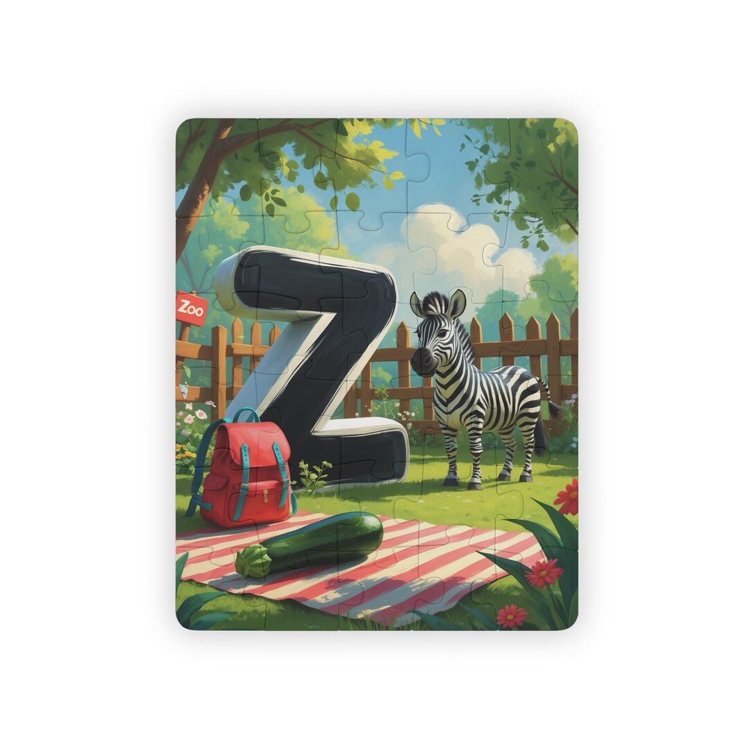Letter Z Puzzle - Fun Alphabet Learning Jigsaw for Kids and Spell Your ...