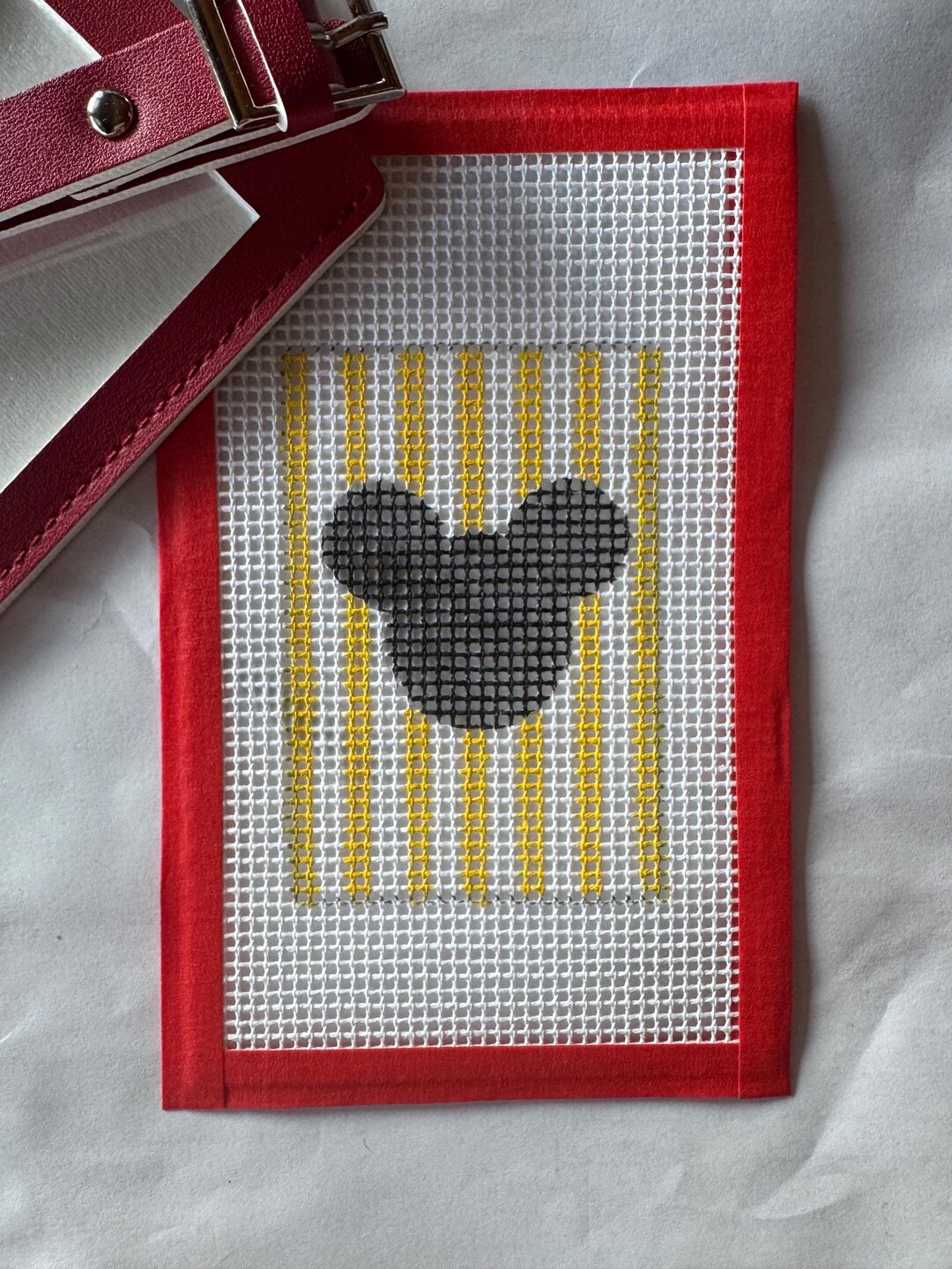 Mouse Head Needlepoint Luggage Tag Kit, Beginner Project - Etsy