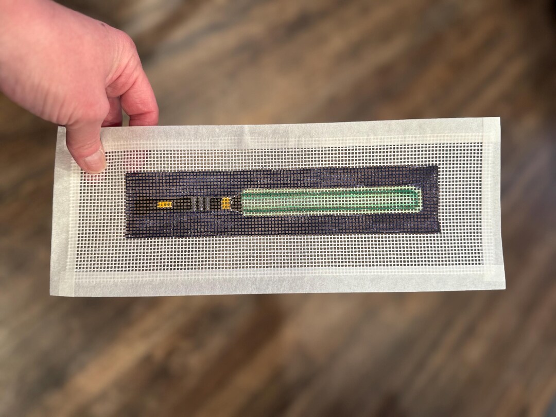 Light Saber Hand Painted Needlepoint Bookmark Canvas, Hand Painted ...