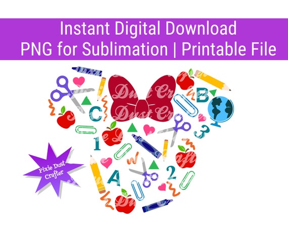 Mouse Student Teacher Back to School Png School Frame - Etsy