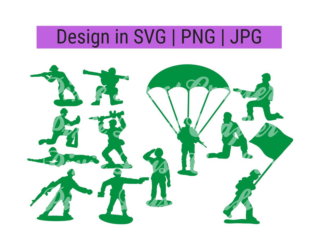 Army Men Clipart: Toy Soldier SVG, PNG, JPG (digital Download) - Etsy
