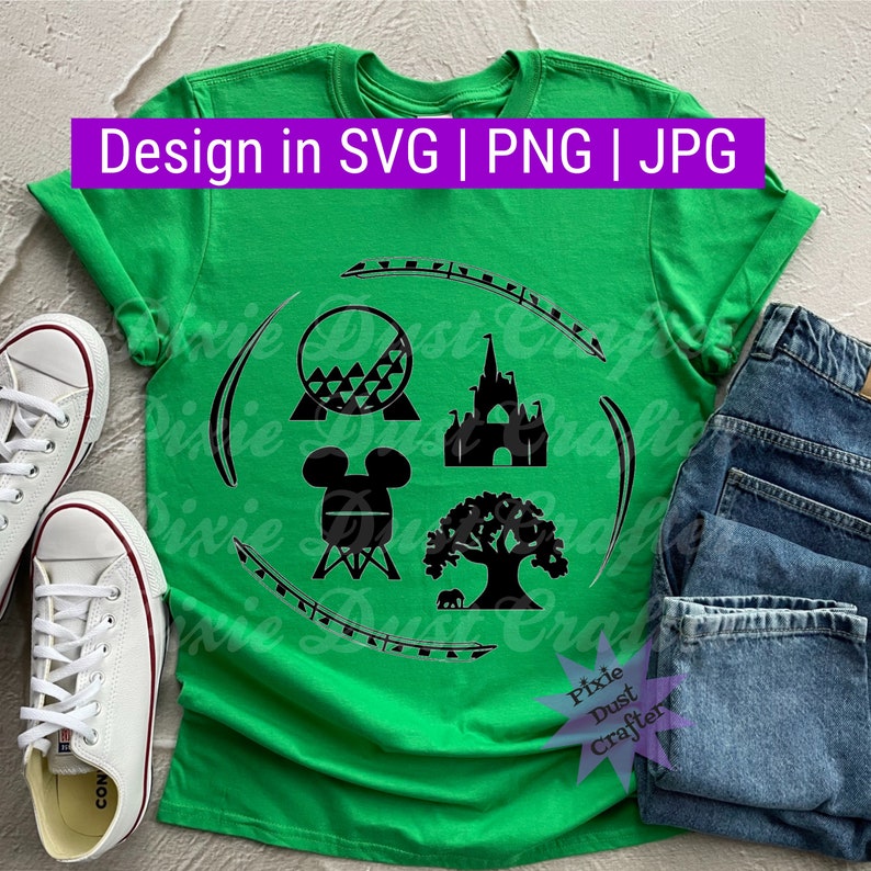 Florida Theme Parks Landmarks Monorail Shirt Sign Design SVG | Etsy