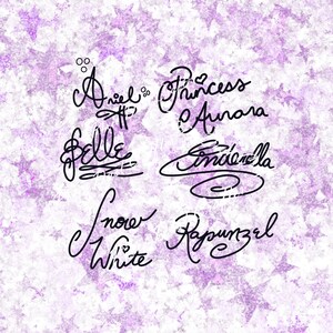 Character Princess Signature Autograph Set, Character Autographs, SVG ...