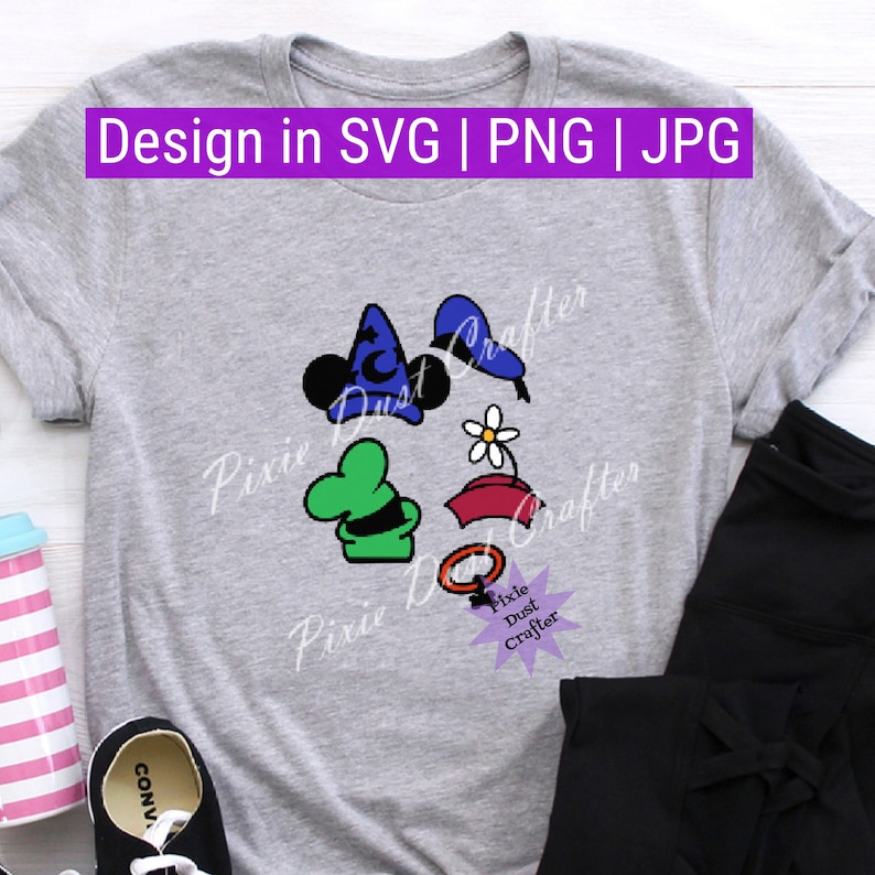 Fab Five Hats SVG / PNG / JPG Digital Cut Files for Cricut | Etsy