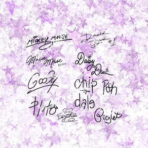 Character Princess Signature Autograph Set, Character Autographs, SVG ...