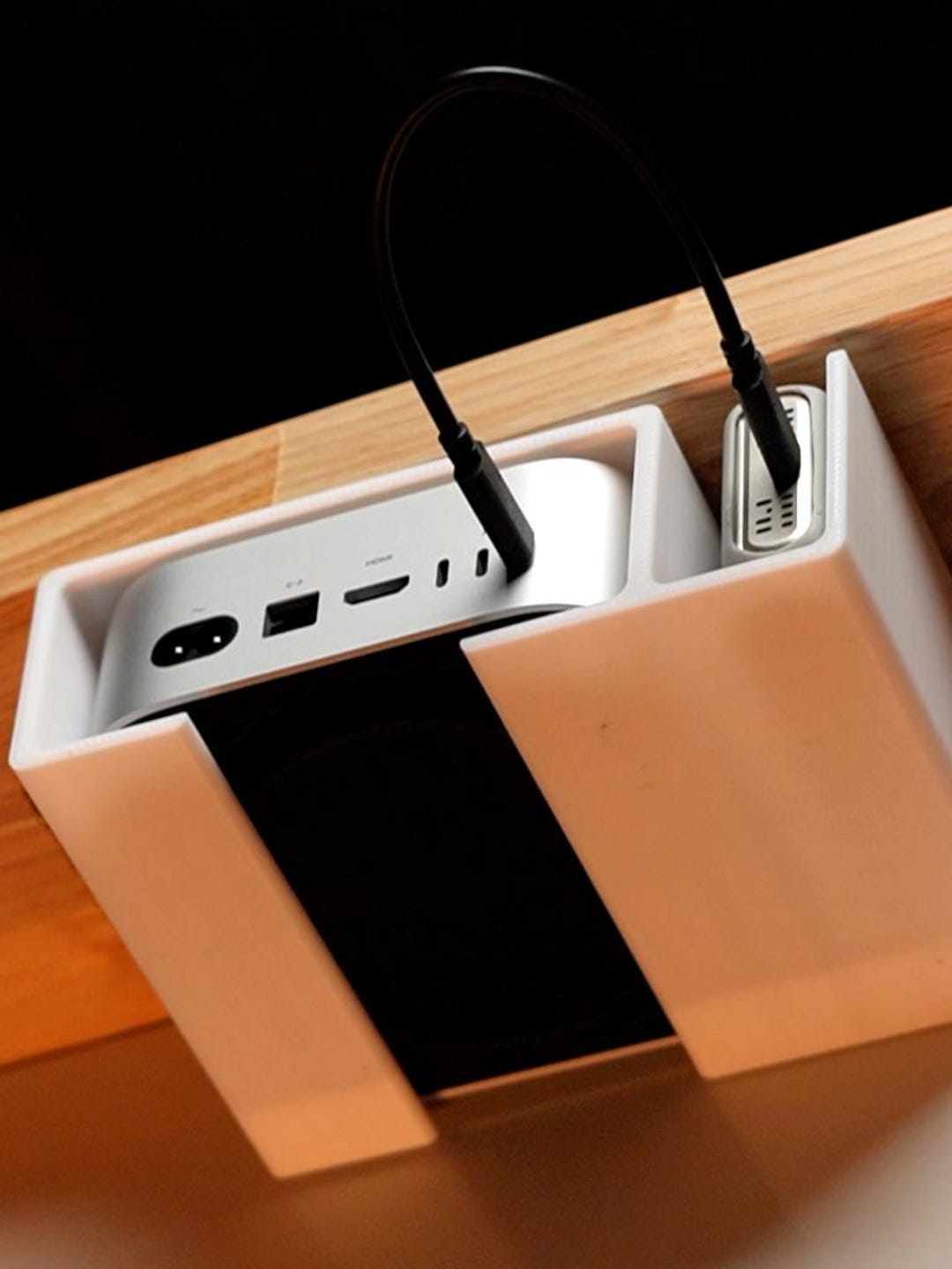 M4 Mac Mini Desk Mount Bracket (with Sidecar for SSD) - Etsy