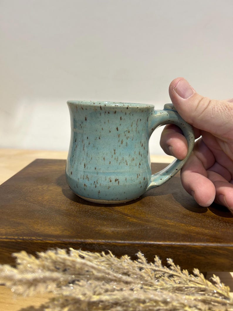 Small Robins Egg Blue With Speckles Ceramic Coffee Cup, Artisan ...