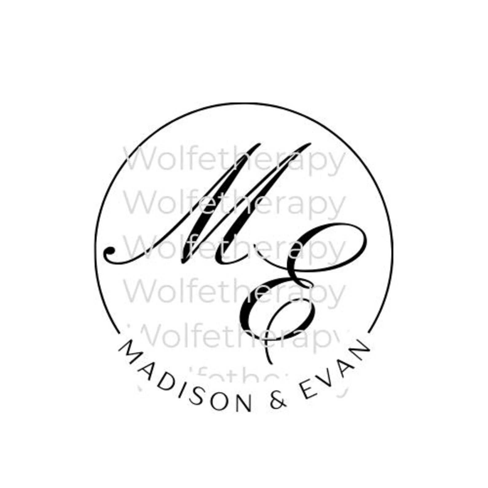 Elegant Wedding Monogram Template Floral Wedding Monogram Logo Modern ...