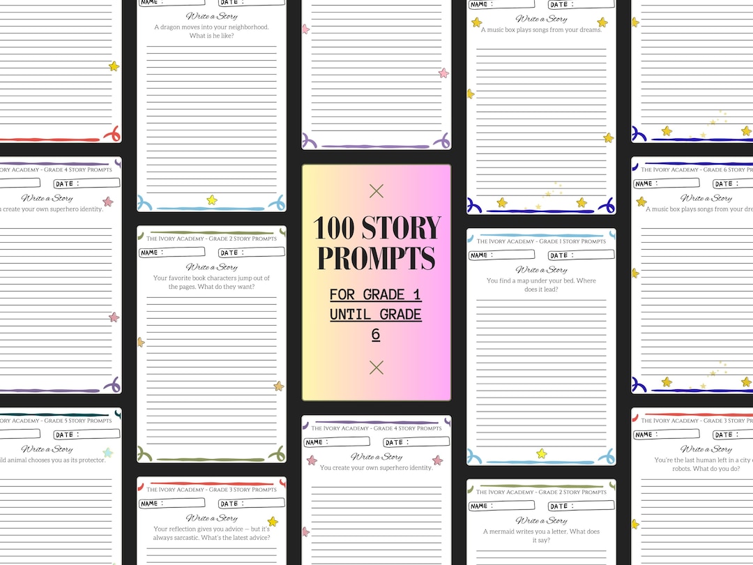 Grade 6 100 Creative Story Writing Prompts – Digital Download ...