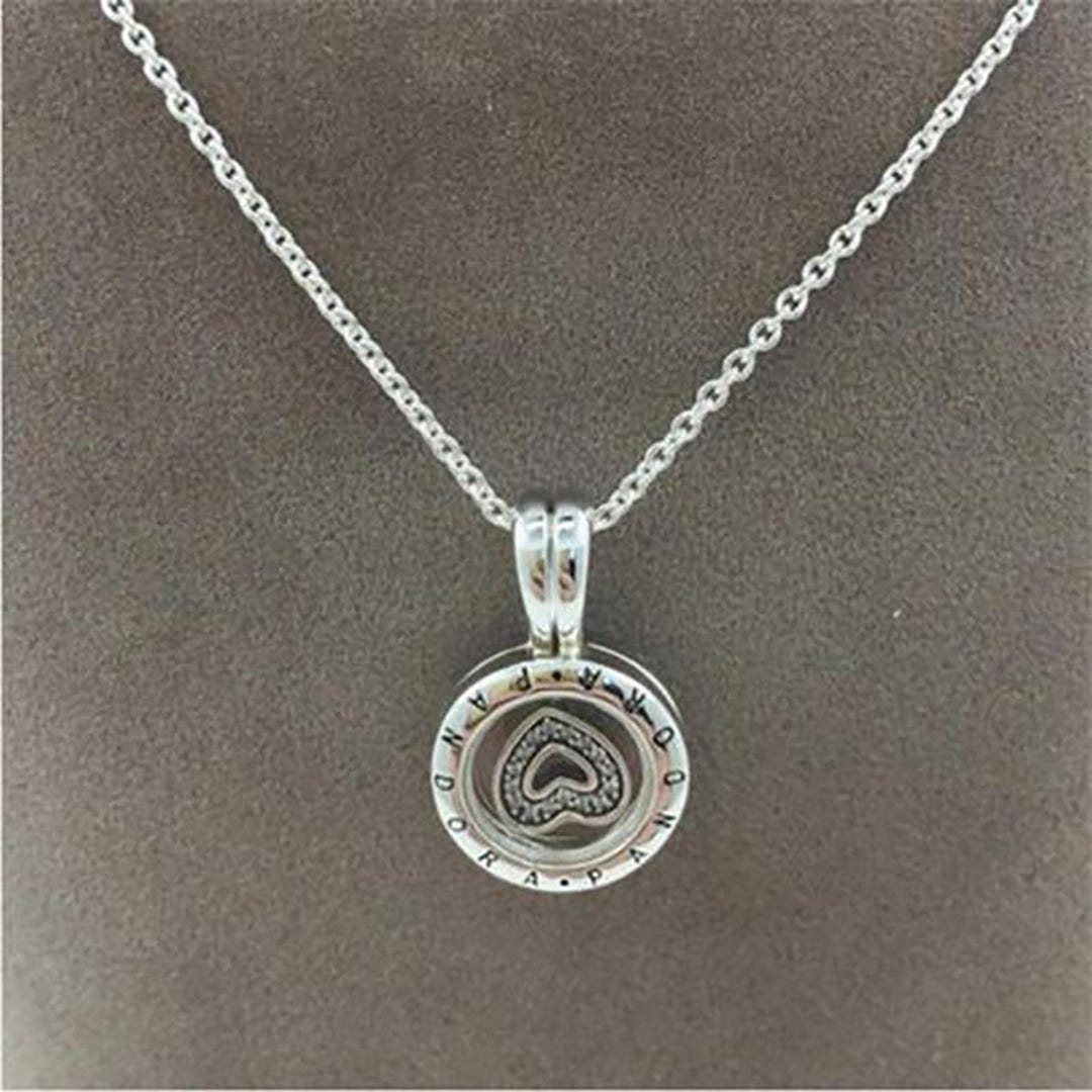 Pandora Floating Locket, Sapphire Crystal Glass Clear Necklace - Etsy