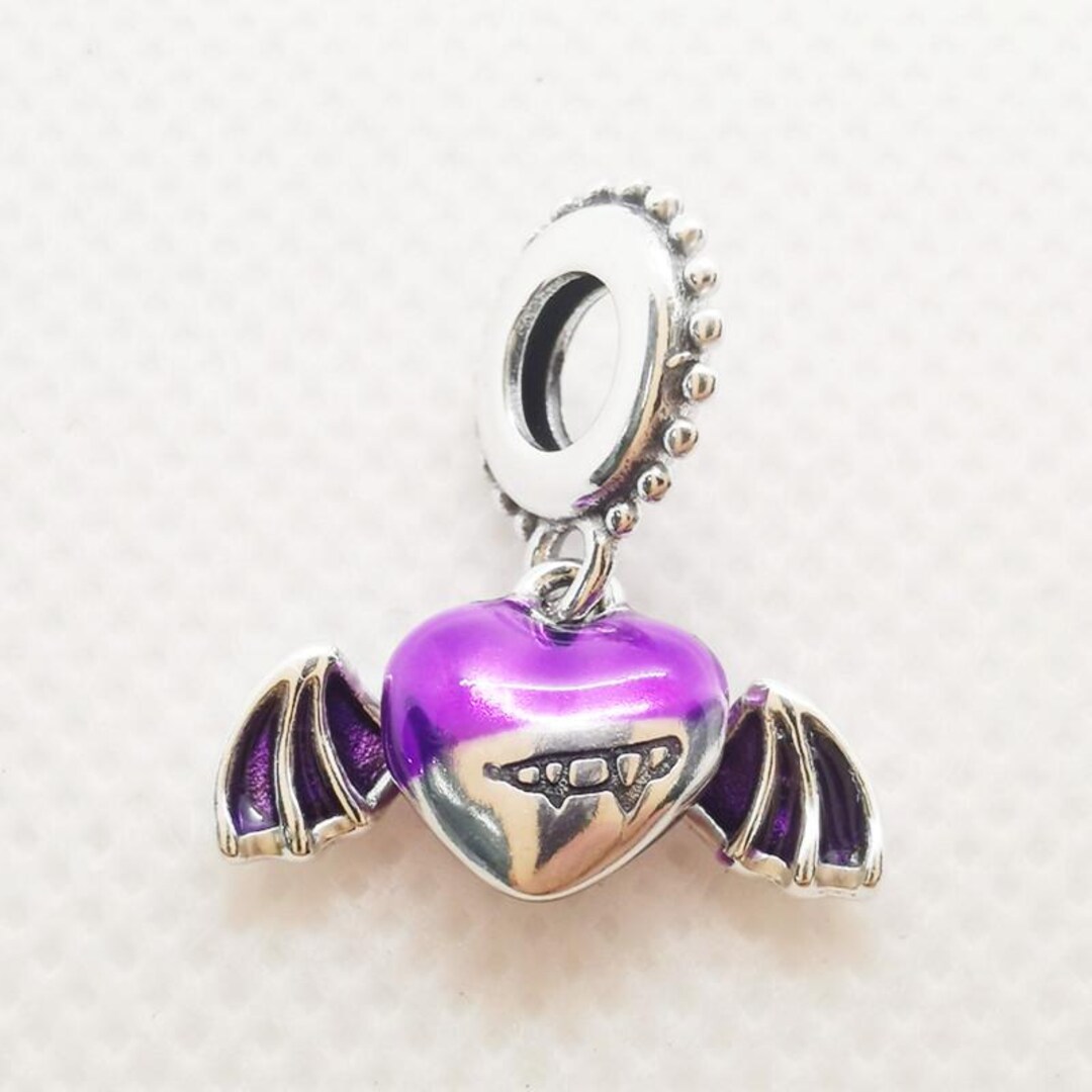 PANDORA S925 SILVER ALE Vampire Winged Heart Dangle Charm - Etsy