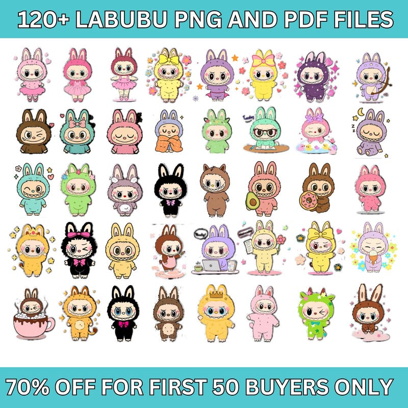 Labubu Clipart - Etsy