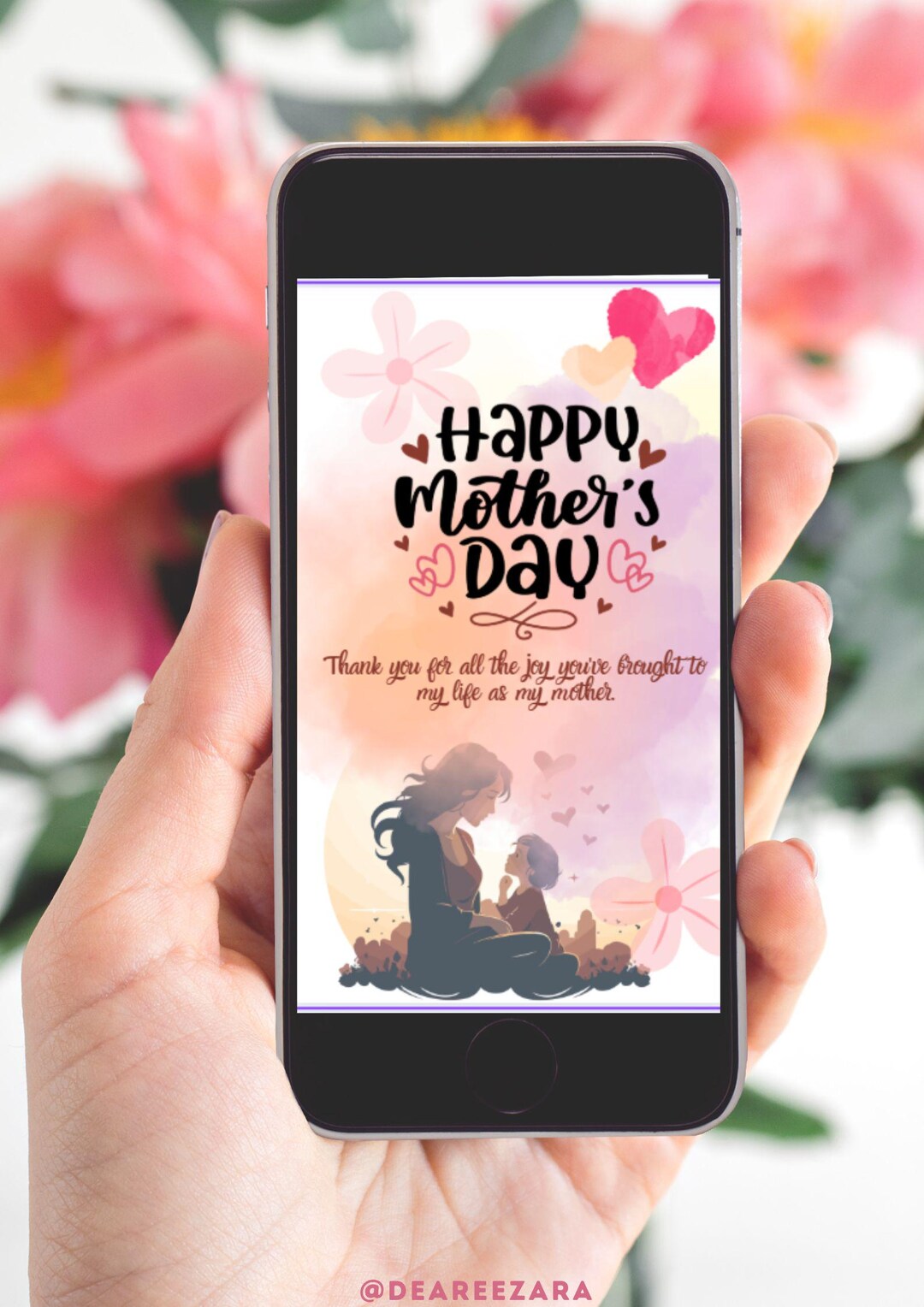 MOTHER'S DAY Digital Card - Mother's Day Animated Card, E-card - Mp4 ...