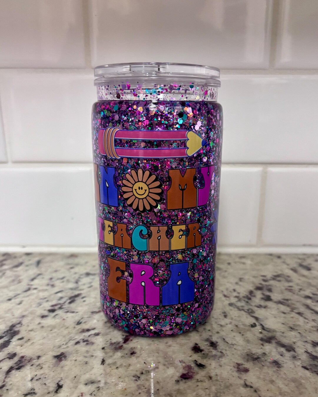 Sale Cup- Snow Globe Tumbler 16 Oz Acrylic- Teacher Era - Etsy